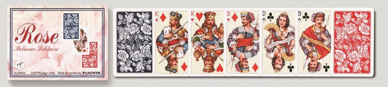 Patience-kaarten-set ROSE 1/2 Piatnik - Spelletjesboer