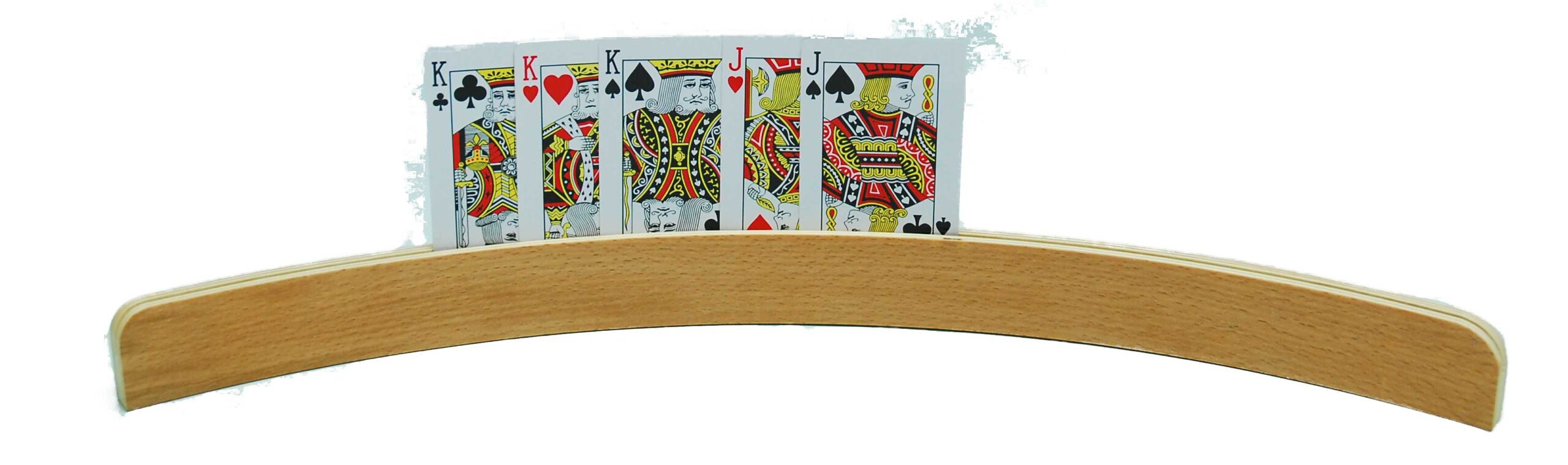 Kaartenlat 50 cm.gebogen blank multiplex - Spelletjesboer